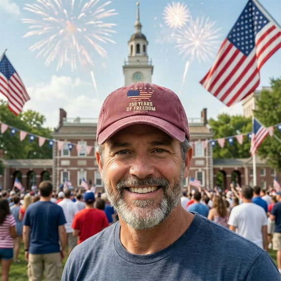 250th Anniversary Patriotic Knitted Baseball Cap, Commemorative Hat for ...