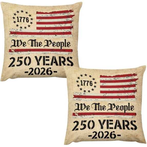 250th Anniversary Pillow Cover We The People 250 Years Soft Pillowcase ...