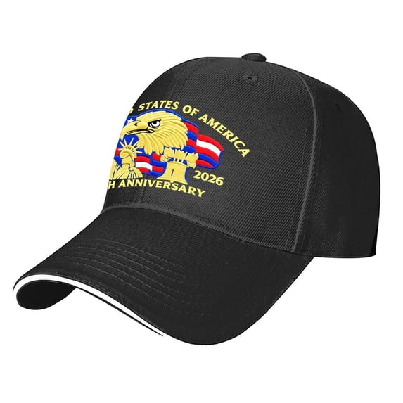 250th Anniversary Sandwich Brim USA Hat for Men Women, Heat Transfer ...