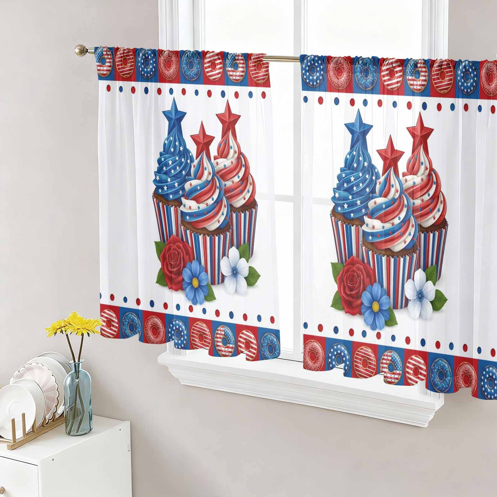 250th Anniversary Sheer Curtains for Living Room Bedroom Independence ...
