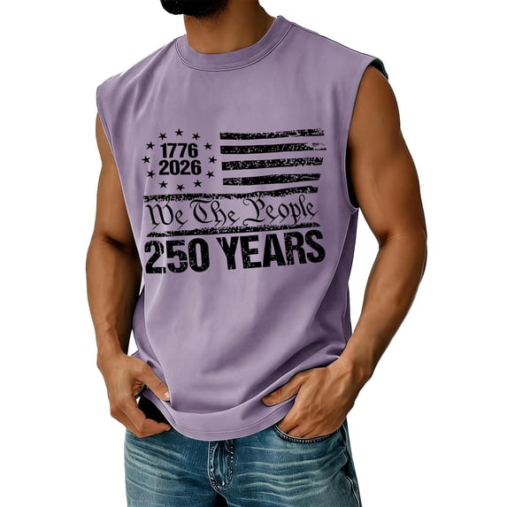 250th Anniversary Shirt Mens 4th of July Tank Tops Patriotic Sleeveless ...
