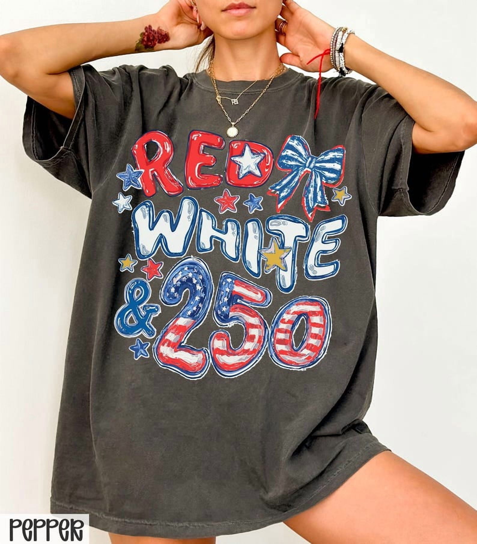250th Anniversary Shirt, Red White and 250 Tee, 4th of July Shirt ...