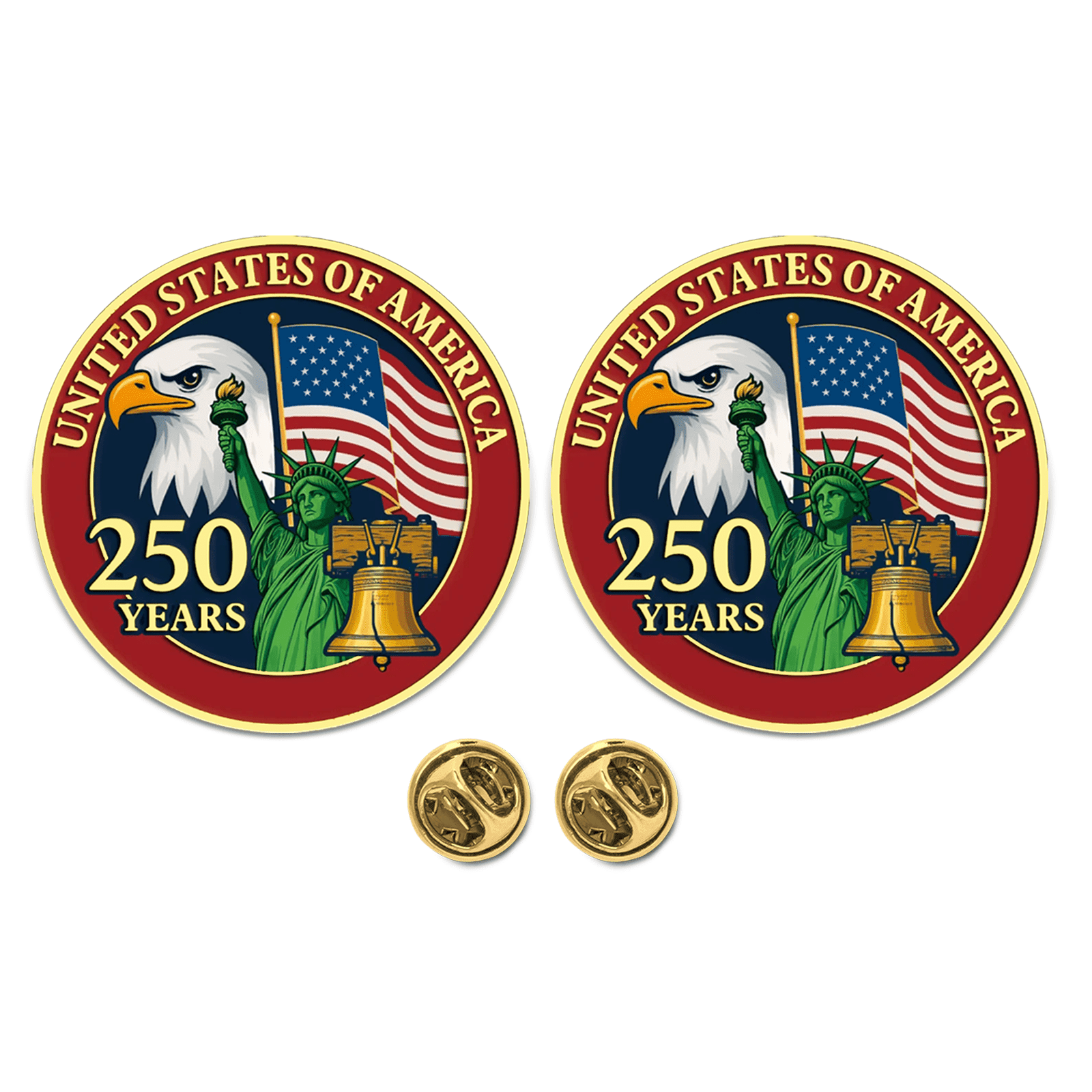 250th Anniversary Souvenir Enamel Pins for 250th America Birthday ...
