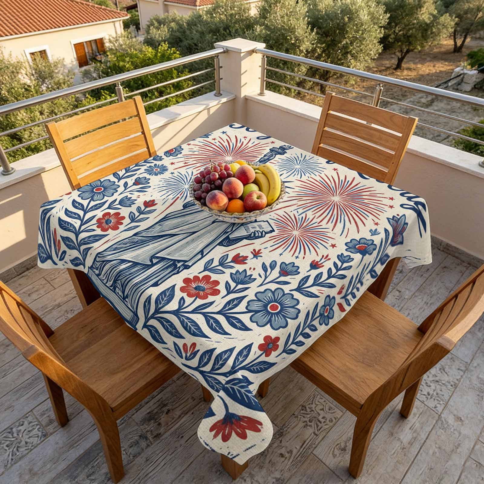 250th Anniversary Statue of Liberty Table Cloth 60x60in, Waterproof ...