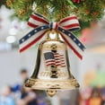 250th Anniversary Sticker Gold Bell Ornament 1776-2026 Date Engraved ...