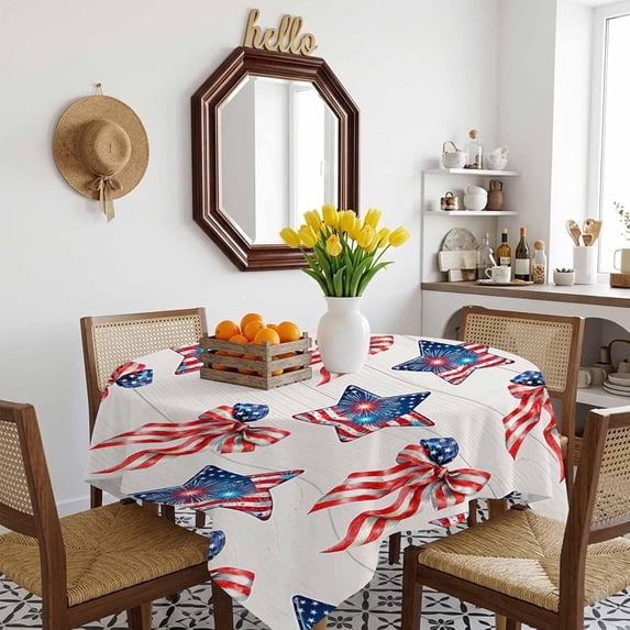 250th Anniversary Table Cloth Waterproof Tablecloths, 4th of July Blue ...