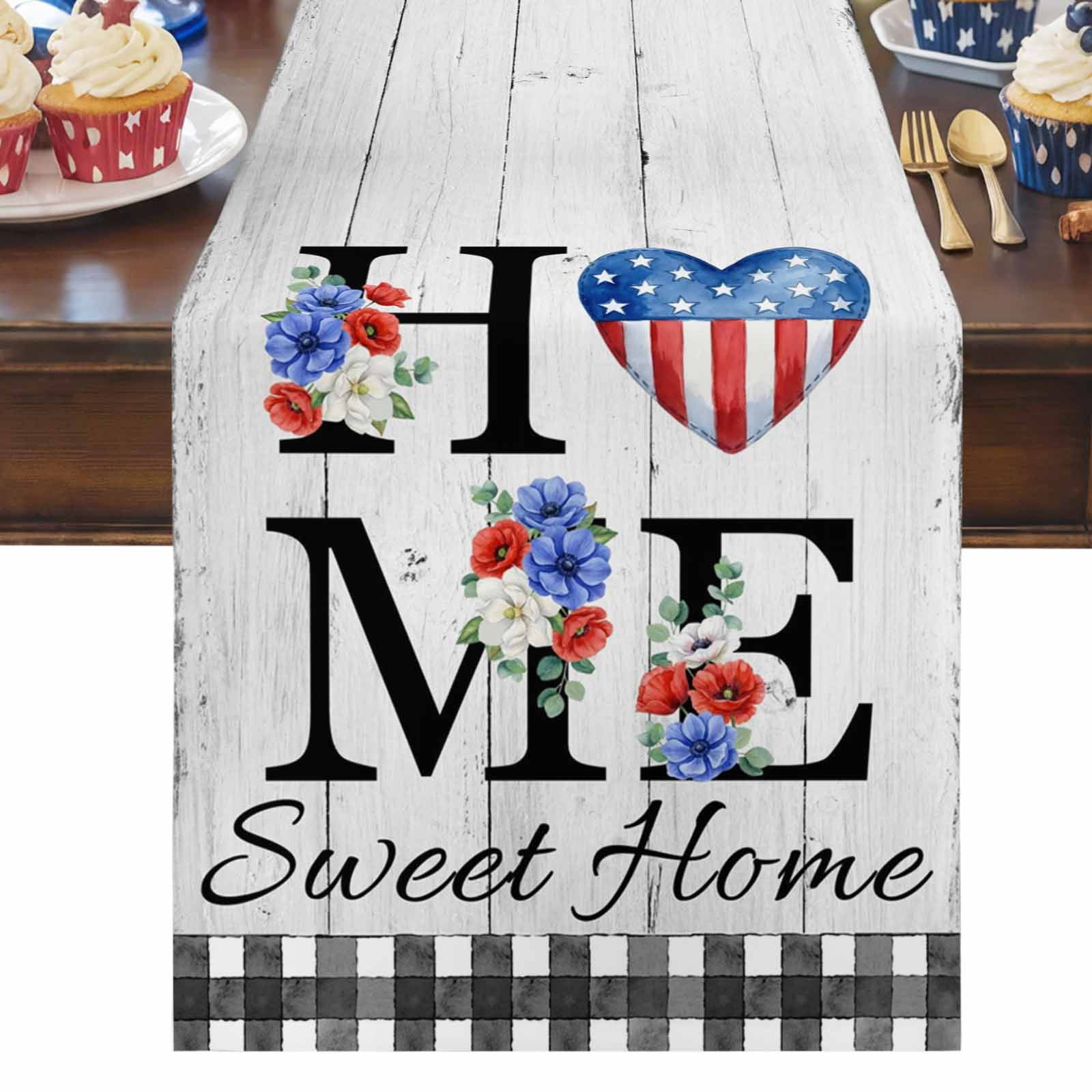 250th Anniversary Table Runner 70 Inches Long for Kitchen Dining, Grey ...