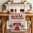 250th Anniversary Table Runner, Liberty Bell Stars Vintage 1776-2026 ...