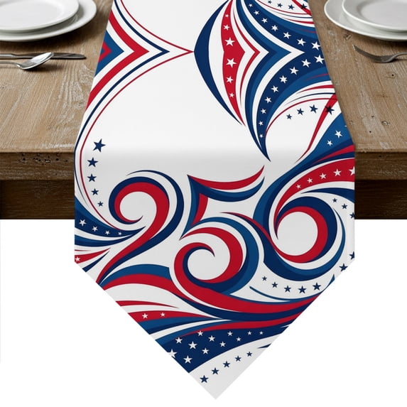 250th Anniversary Table Runner Linen Burlap Table Runner 60 Inches Long ...