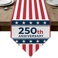 250th Anniversary Table Runner Linen Burlap Table Runner 72 Inches Long ...