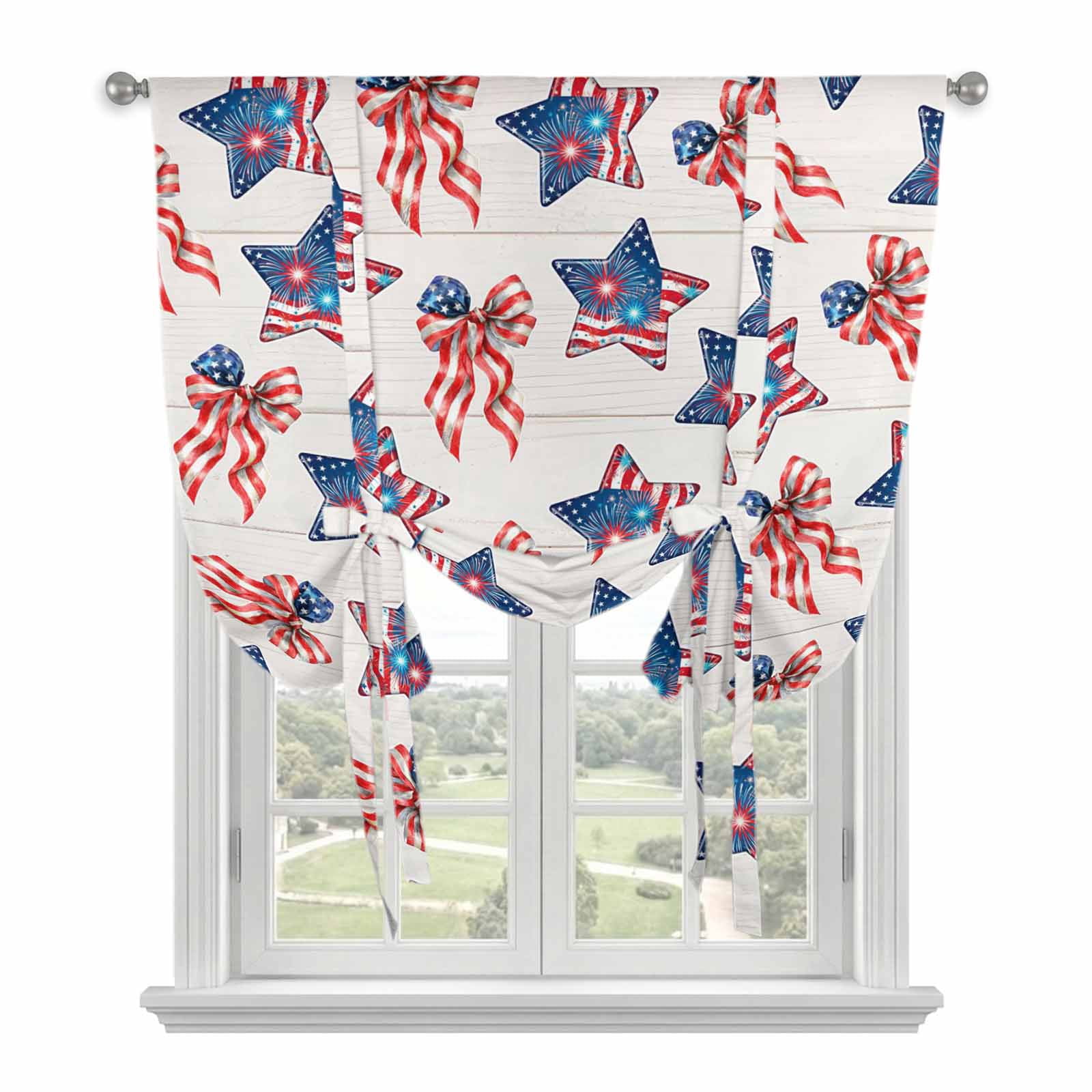 250th Anniversary Tie Up Curtains for Window, Thermal Insulated Balloon ...