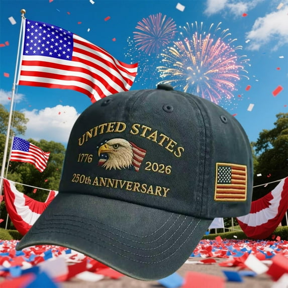 250th Anniversary U.S. Founding Patriotic Commemorative Cap, Adjustable ...