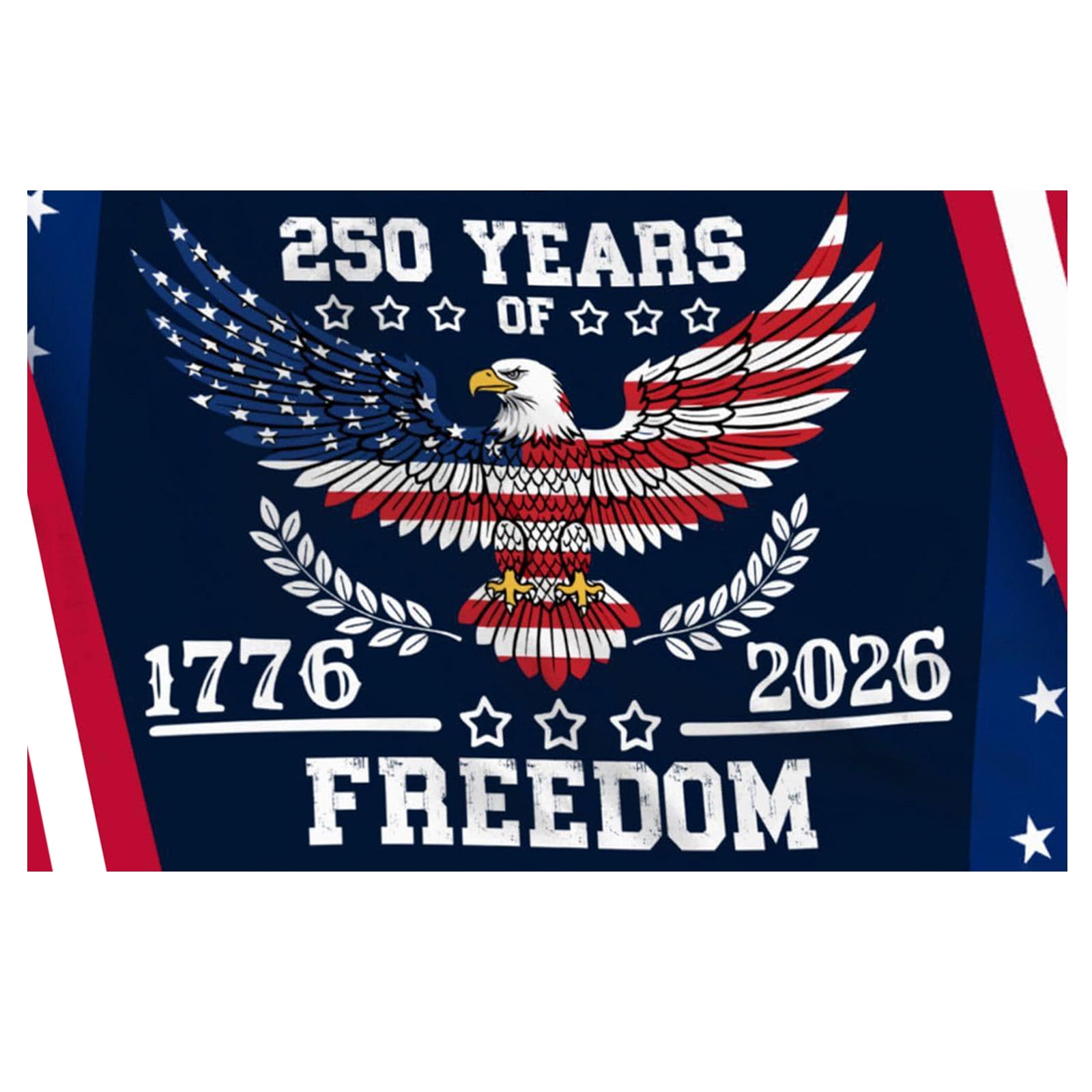 250th Anniversary US 1776 2026 Patriotic Eagle Outdoor Banner - Walmart.com