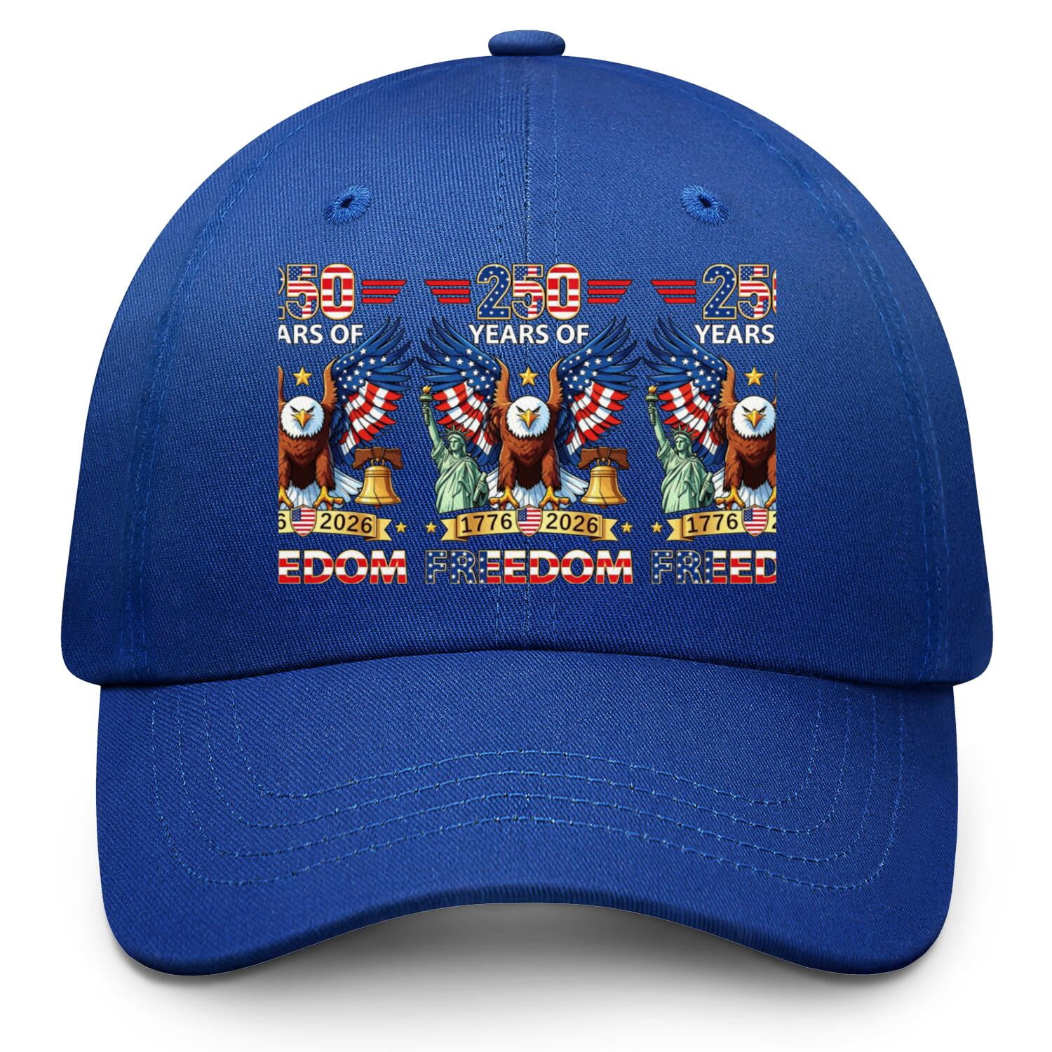 250th Anniversary USA 1776-2026 Eagles and American Flag Baseball Cap ...