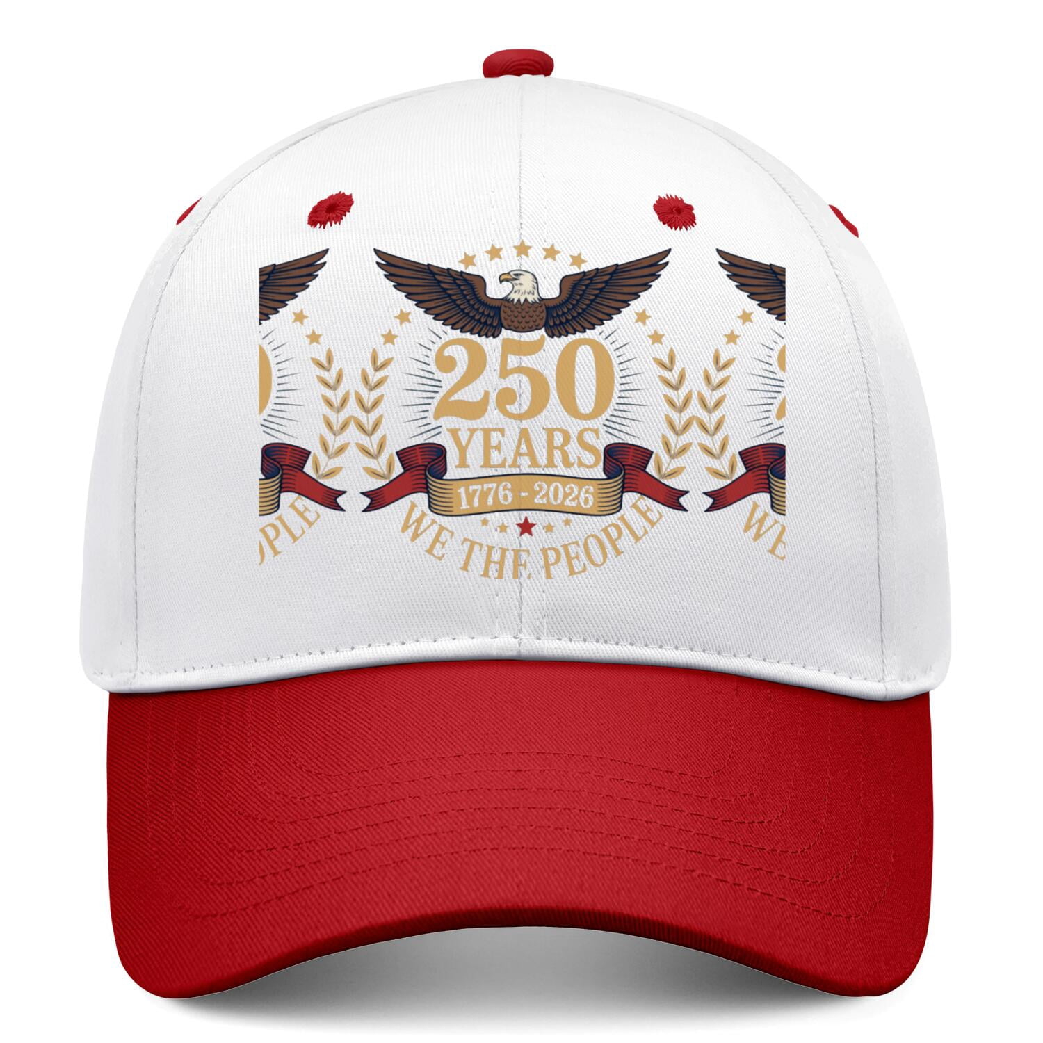 250th Anniversary USA 2026 Patriotic Red White Blue Heart Baseball Cap ...