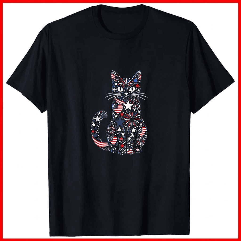 250th Anniversary USA 2026 US Flag Patriotic Cat Lover Shirt Unisex T ...
