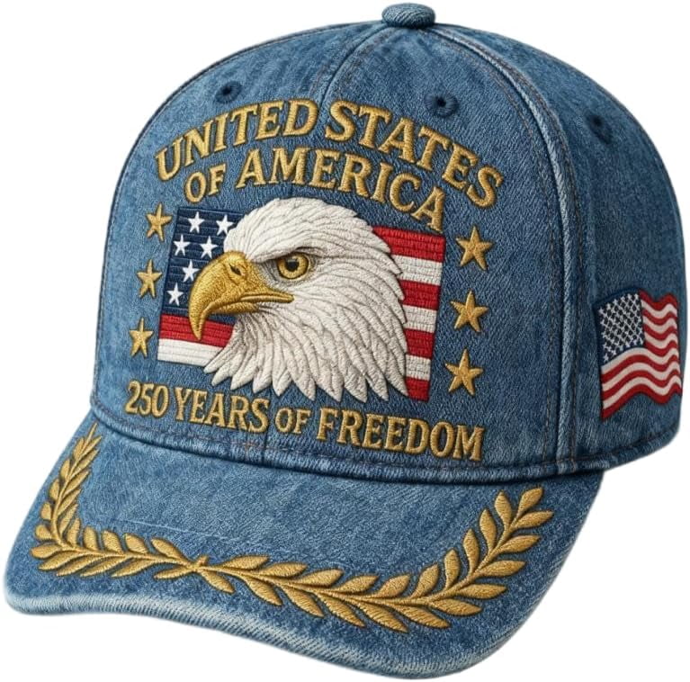 250th Anniversary USA Baseball Cap Eagle 250 Year American Anniversary ...
