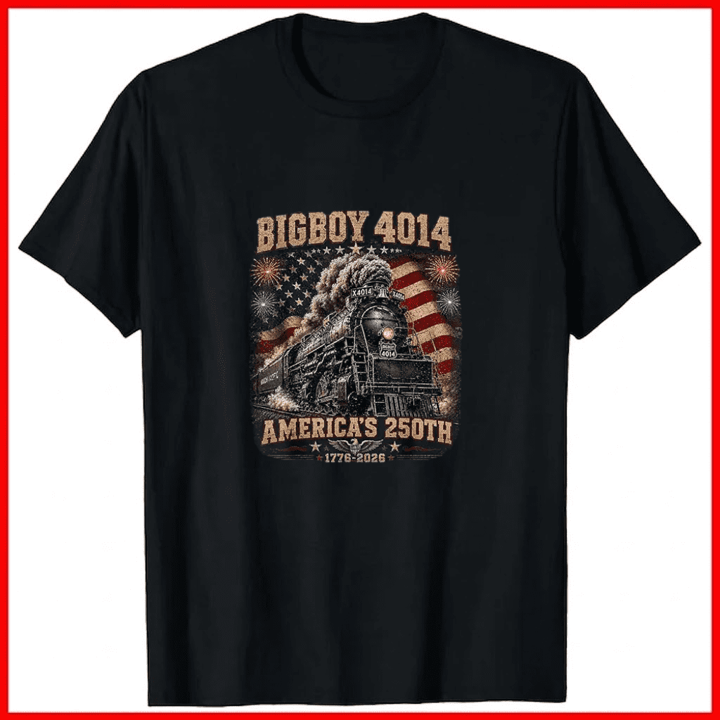 250th Anniversary USA Big Boy 4014 Train Vintage US Flag Tee Unisex T ...