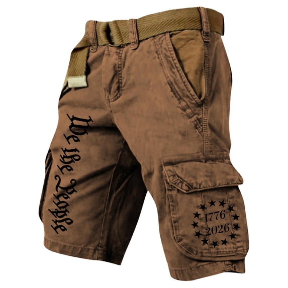250th Anniversary USA Cargo Shorts Distressed 1776-2026 Design ...