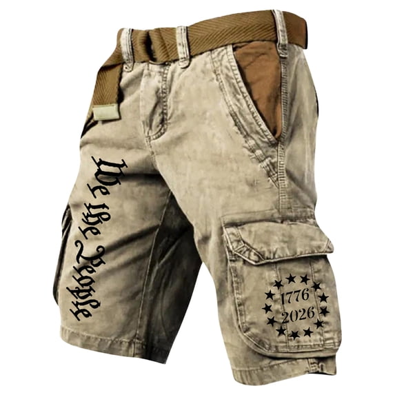 250th Anniversary USA Cargo Shorts Distressed 1776-2026 Design ...