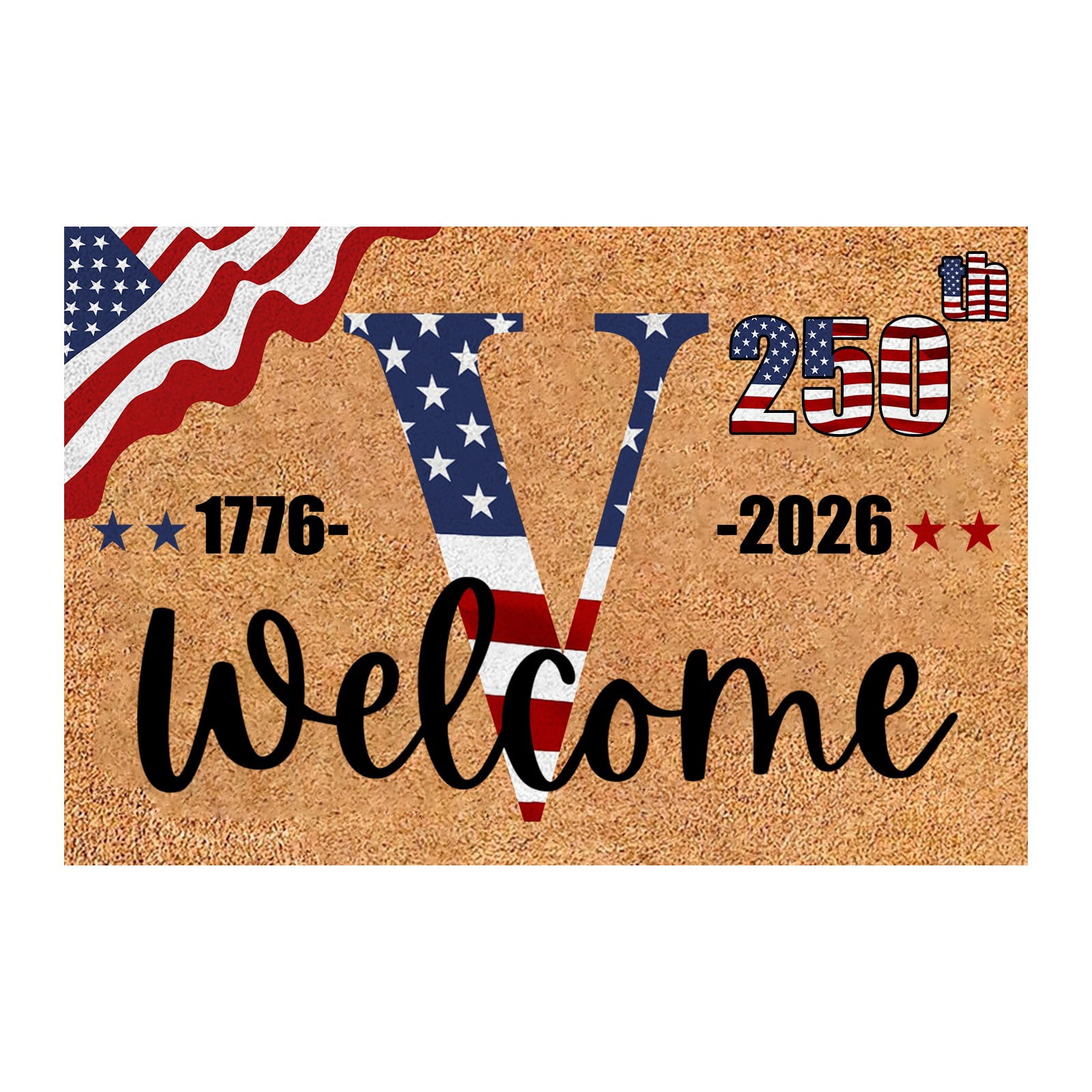 250th Anniversary USA Door Mat, Patriotic Personalized Doormats with ...