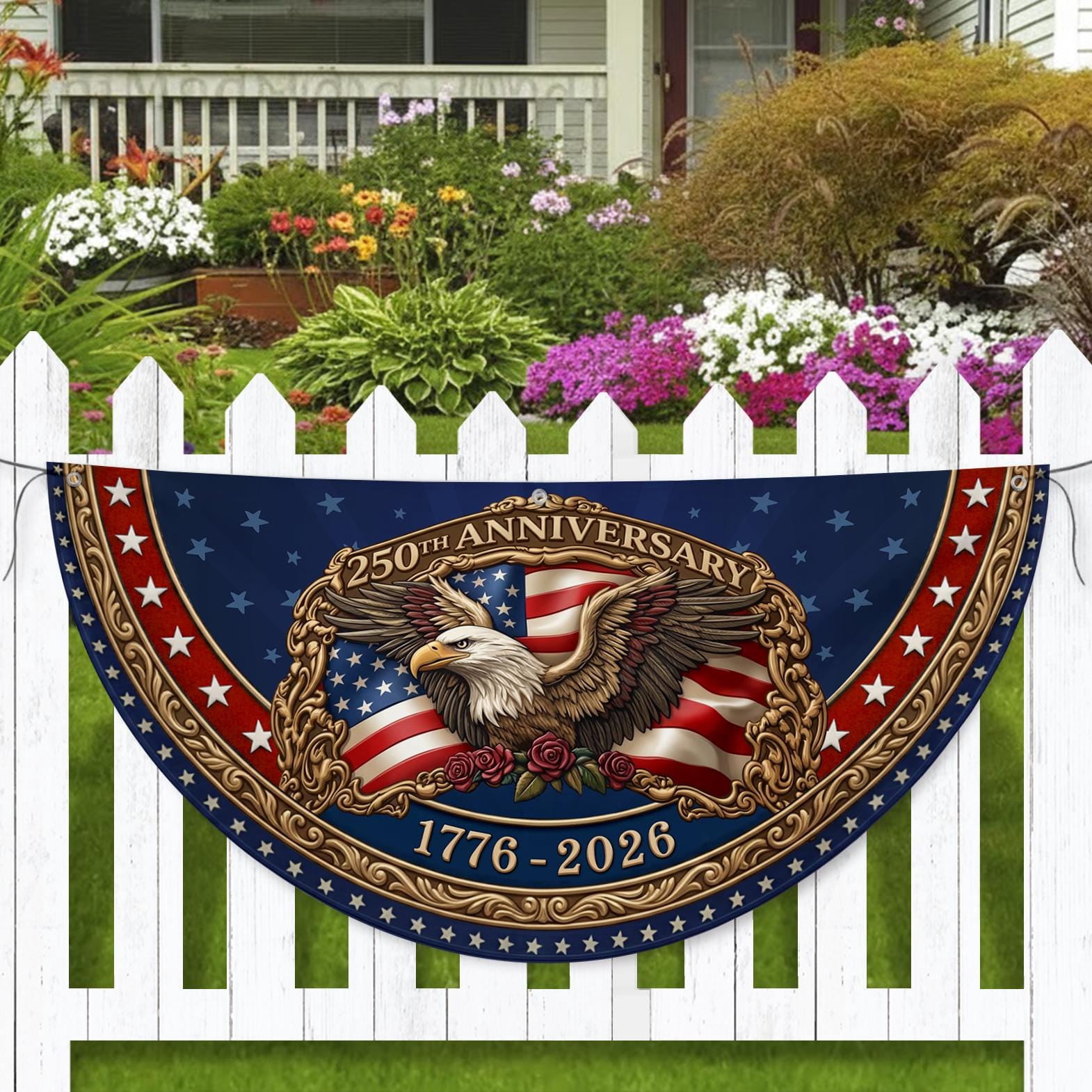 250th Anniversary USA Fan Flag, Semiquincentennial Patriotic Gifts ...