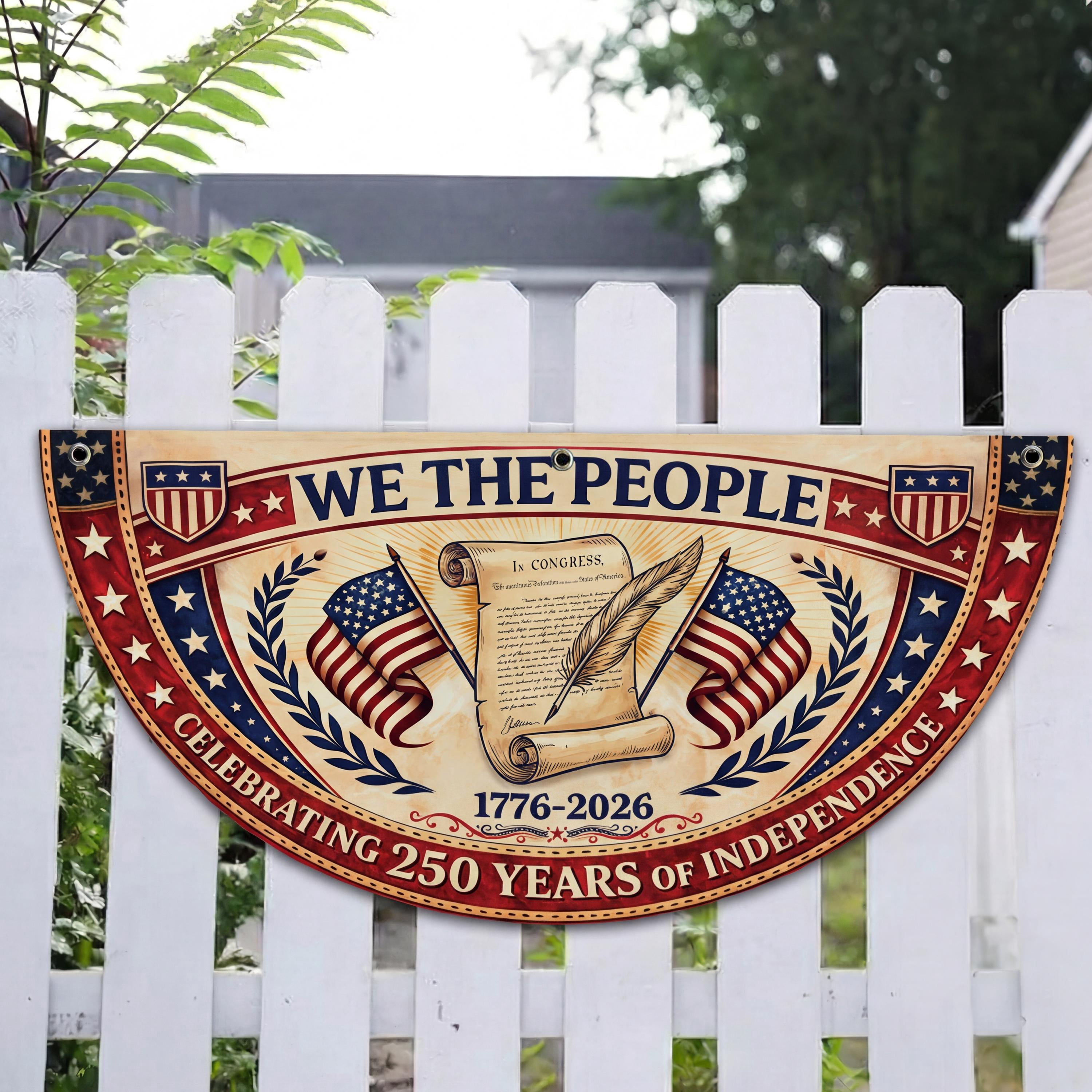 250th Anniversary USA Fan Flag, We The People Flag, Semiquincentennial ...