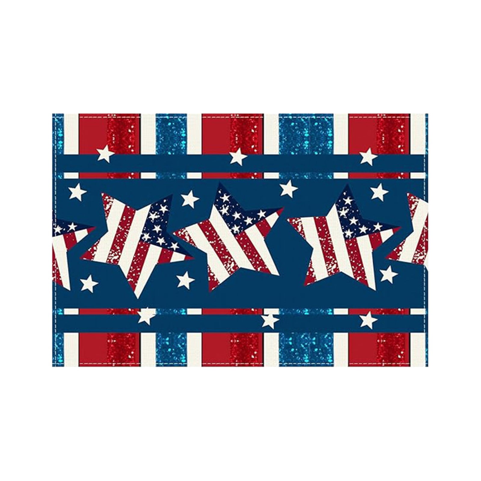 250th Anniversary USA Flag Element Linen Placemat, "America" Star ...