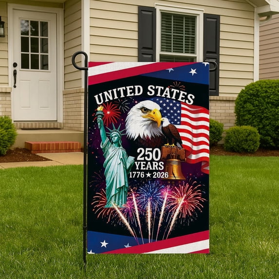 250th Anniversary USA Garden Flag, American Independence 1776-2026 ...
