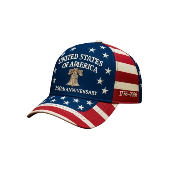 250th Anniversary USA Hat 1776-2026 "Freedom & Liberty" Eagle Baseball ...