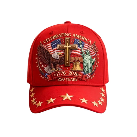 250th Anniversary USA Hat 1776-2026 Patriotic Baseball Cap, Embroidered ...