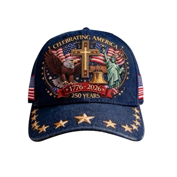 250th Anniversary USA Hat 1776-2026 Patriotic Baseball Cap, Embroidered ...
