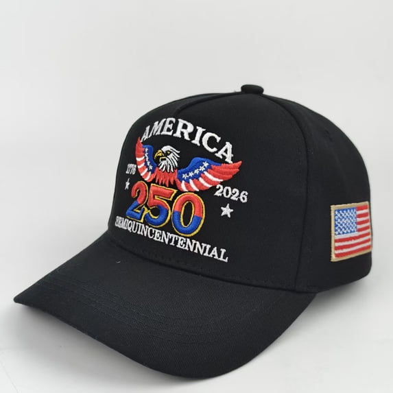 250th Anniversary USA Hat (2026) - Patriotic Baseball Cap with Eagle ...