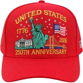 United States 250th Anniversary Hat - Adjustable Bald Eagle Printed ...