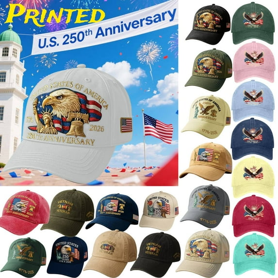 250th Anniversary USA Hat, Patriotic Baseball Cap for Men & Women, 250 ...