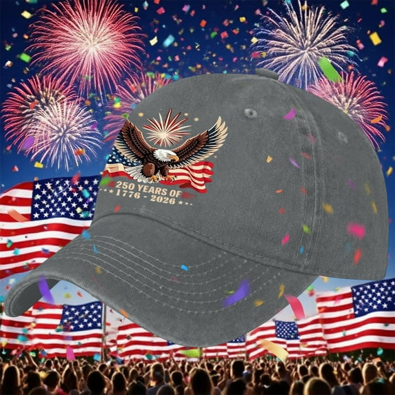 250th Anniversary USA Hat, Printing Adjustable USA 250th Anniversary ...