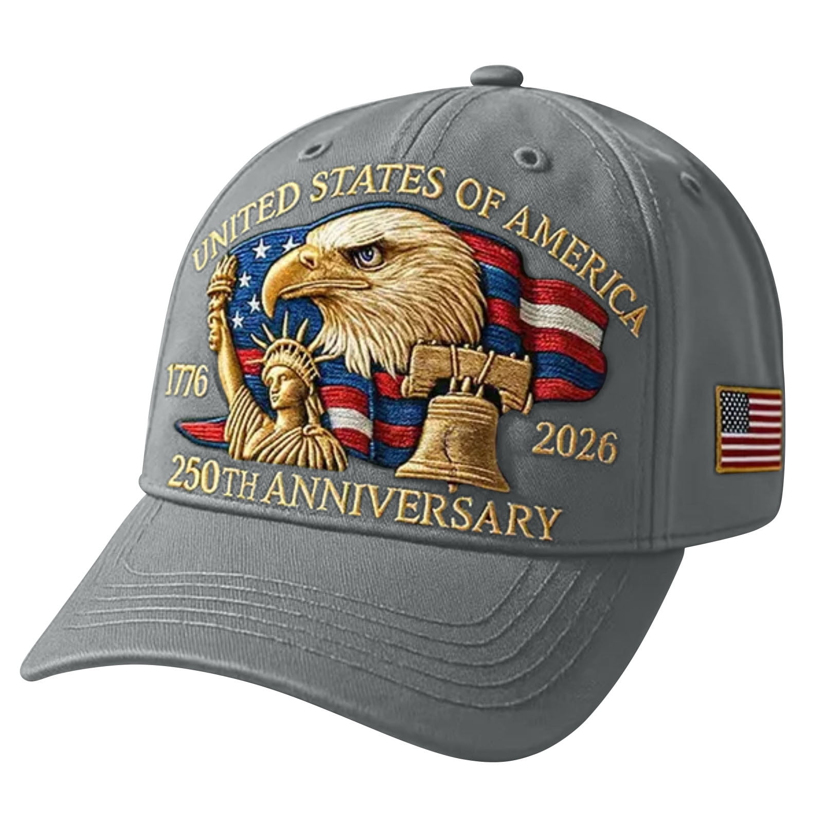 250th Anniversary USA Hat Statue of Liberty Embroidered Baseball Cap ...