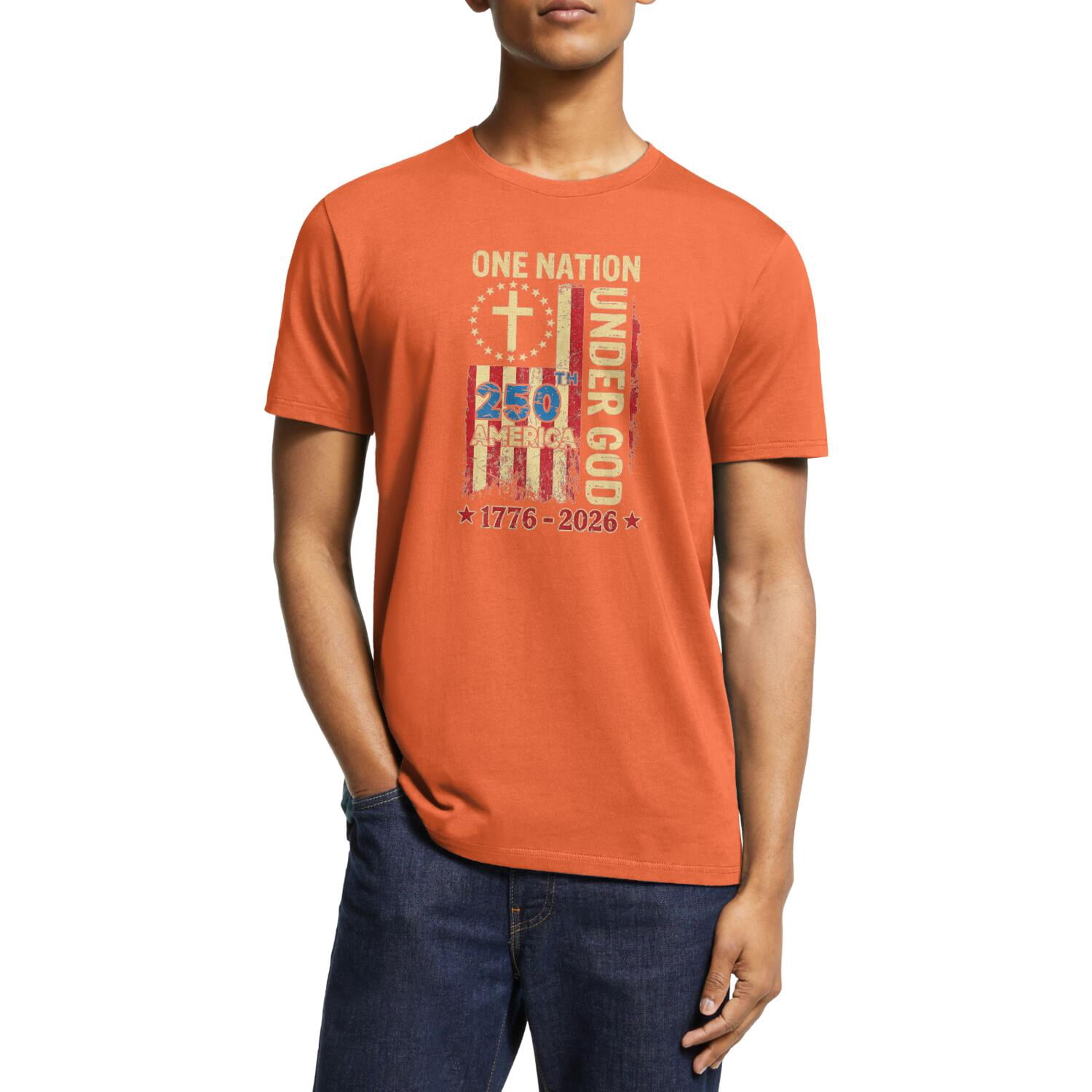 250th Anniversary USA Heat Transfer Print T Shirts for Men, 1776-2026 ...