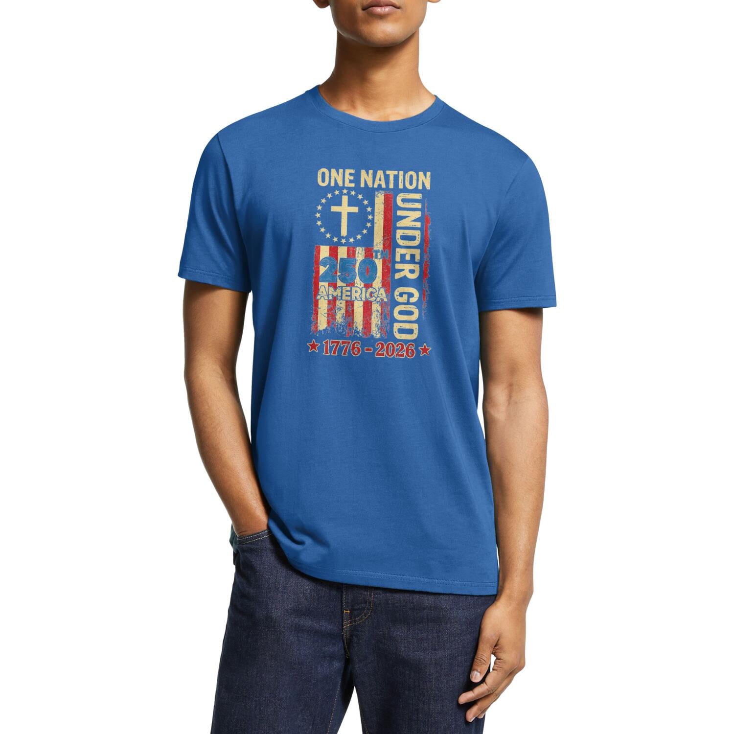 250th Anniversary USA Heat Transfer Print T Shirts for Men, 1776-2026 ...