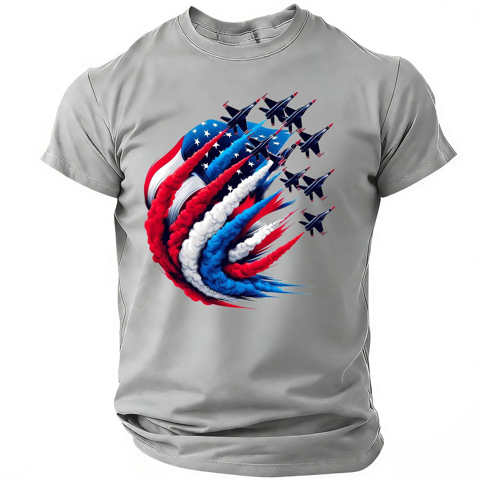 250th Anniversary USA Mens Shirts Casual Short Sleeve American Flag ...