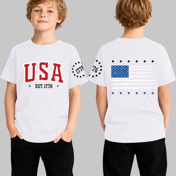 250th Anniversary USA Merchandise Boys Short Sleeve Crewneck ...
