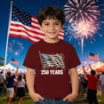 250th Anniversary USA Merchandise Boys Short Sleeve Crewneck Patriotic ...