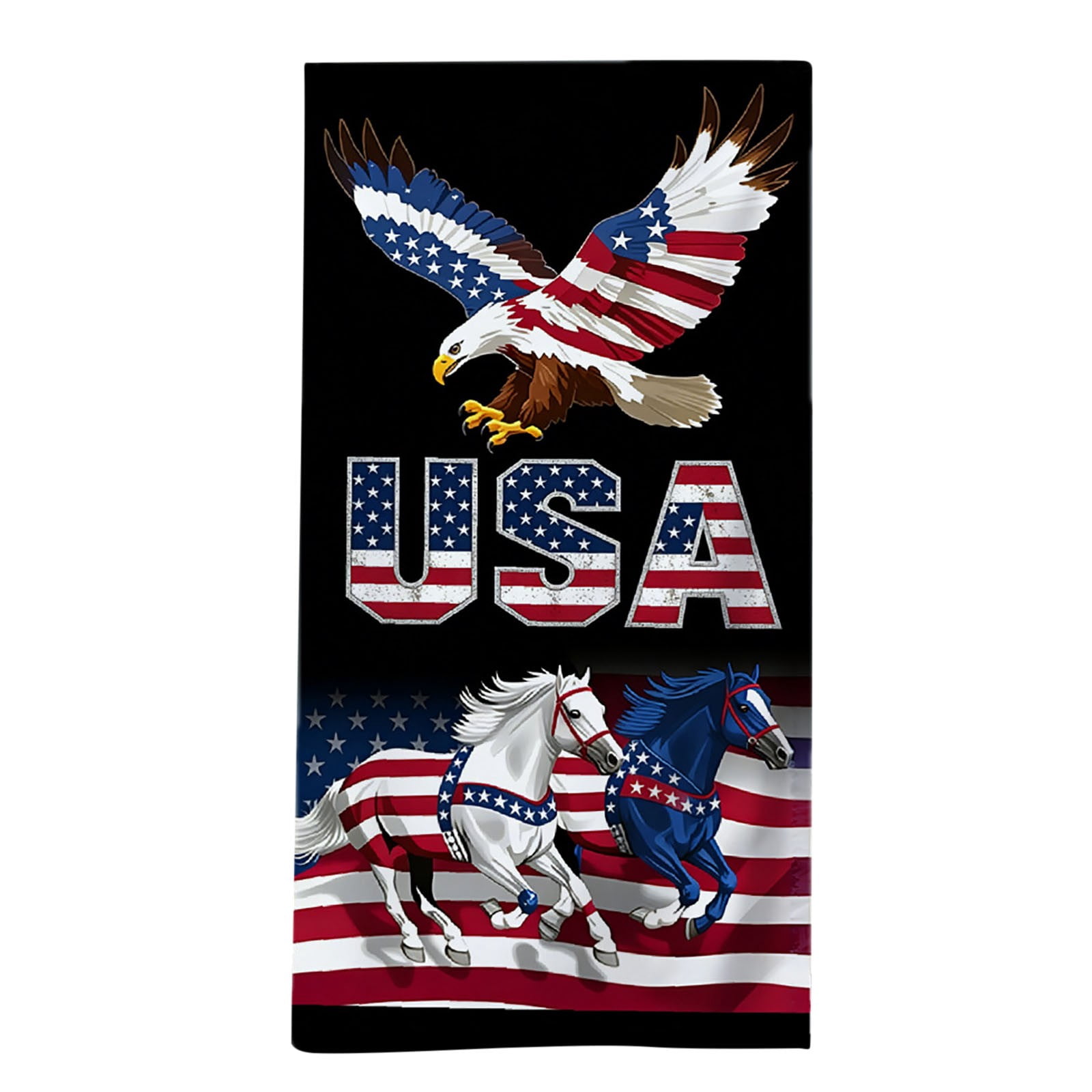 250th Anniversary USA Microfiber Bald Eagle Beach Towel Sand Free Quick ...
