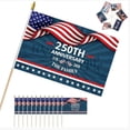 250th Anniversary USA Mini Flags 5.5x8.3 Inch, Patriotic Handheld ...