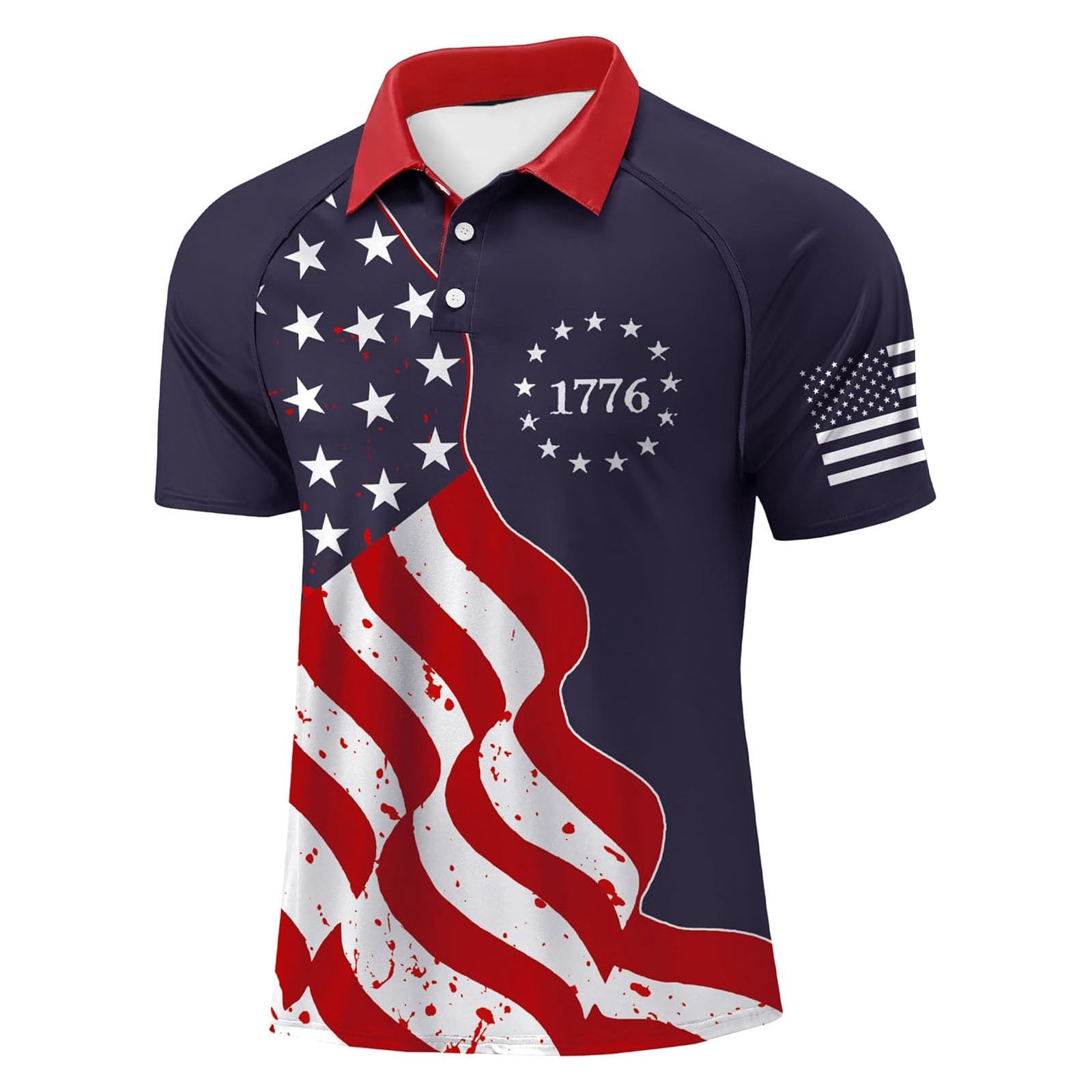 250th Anniversary USA Polo Shirt for Men Casual Collared Short Sleeve ...