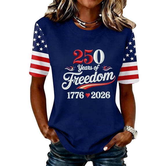 250th Anniversary USA Raglan Tops for Women, 4th of July Crew Neck ...