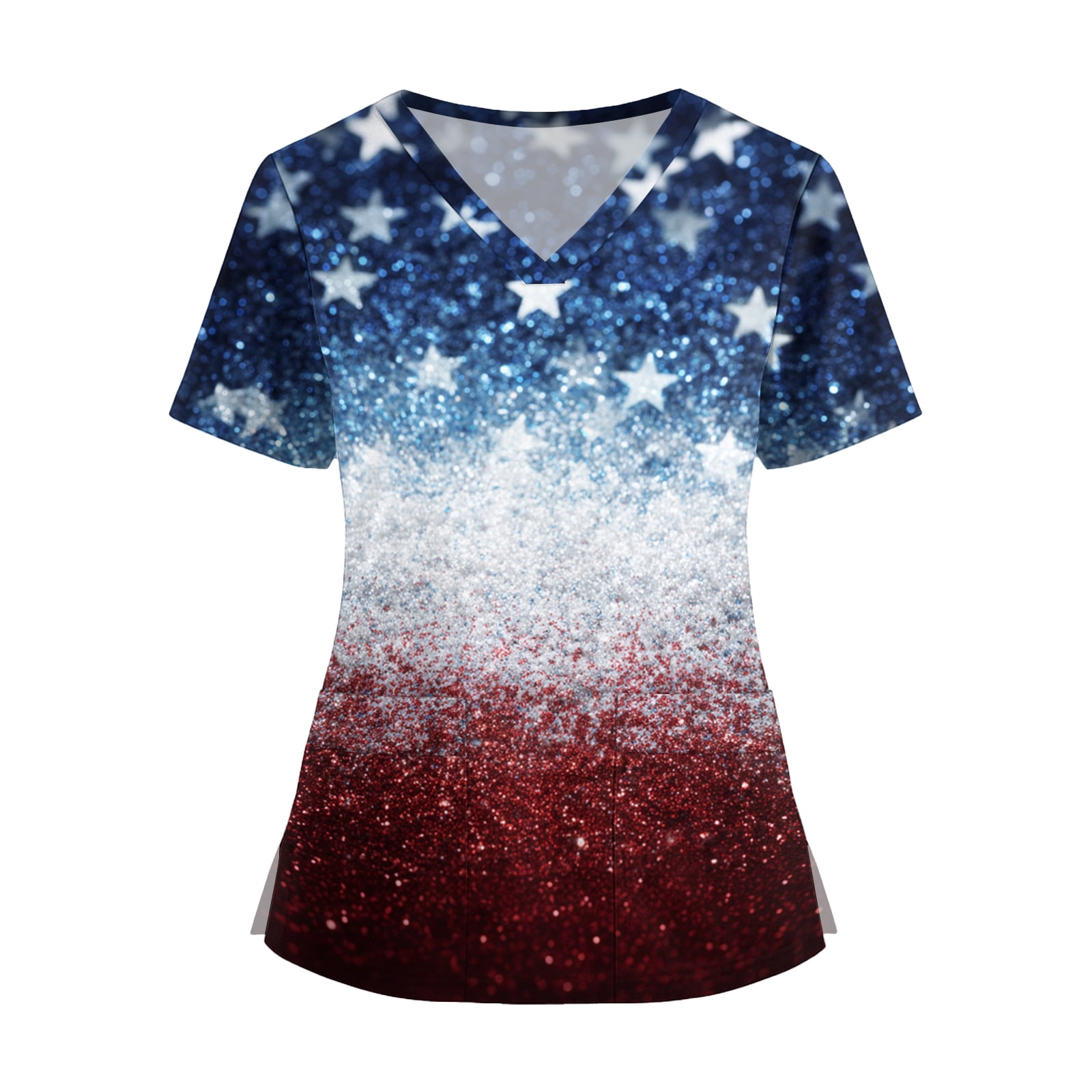 250th Anniversary USA Scrub Tops for Woman -Patriotic,4th of July, Soft ...