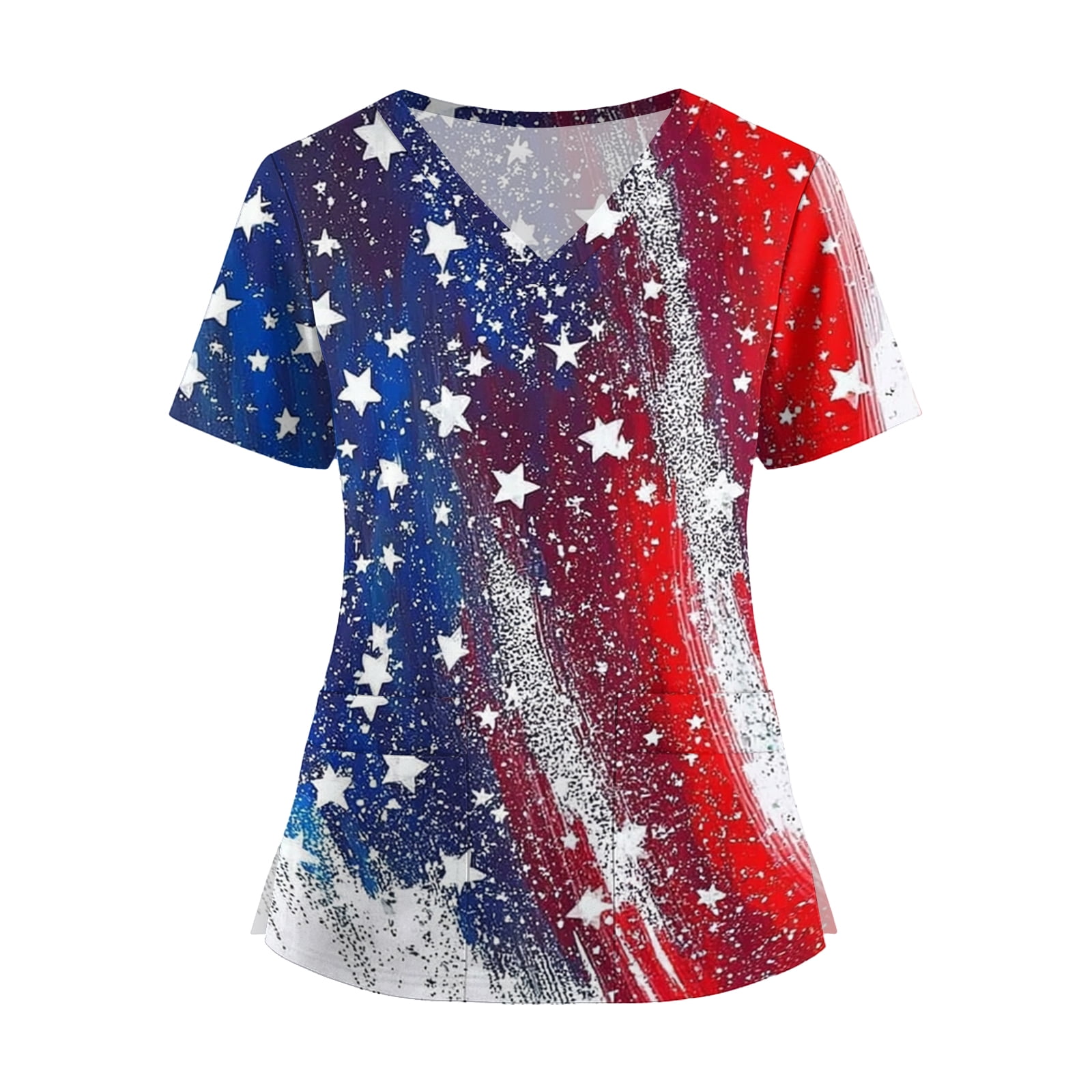 250th Anniversary USA Scrub Tops for Woman -Patriotic,4th of July, Soft ...