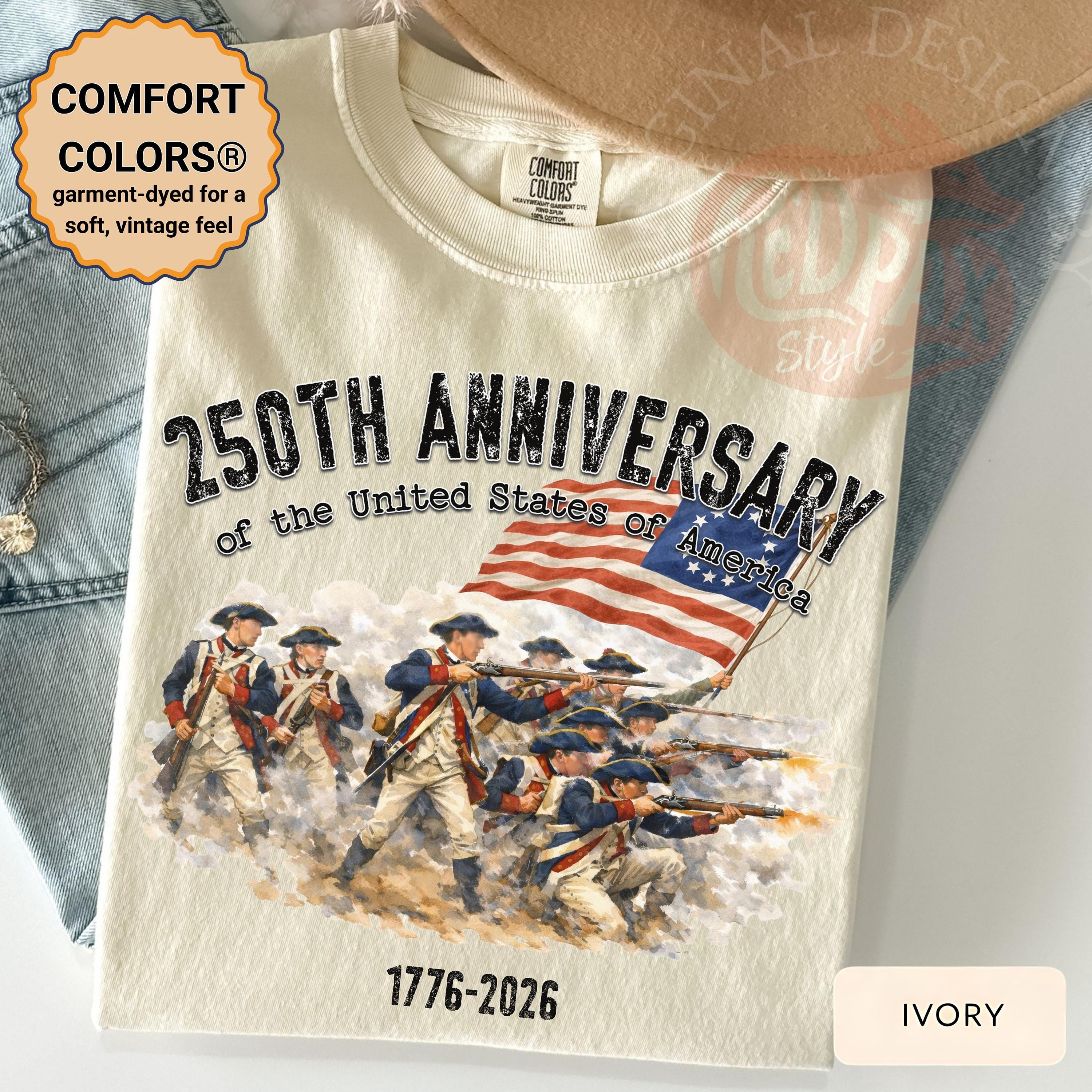 250th Anniversary USA Shirt, 1776-2026 Patriotic Shirt, Revolutionary ...