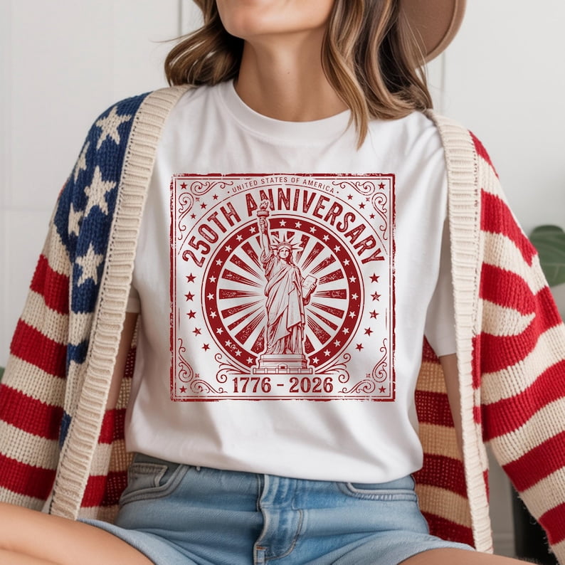 250th Anniversary USA Shirt, 1776-2026 Patriotic T-Shirt, Vintage ...